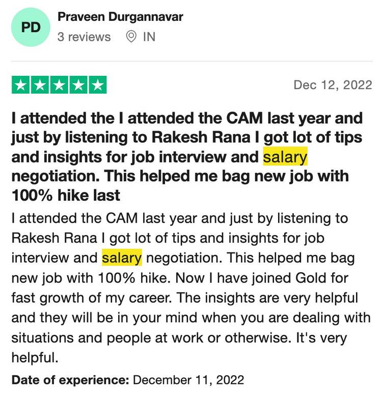 Career Acceleration 2 Hours Workshop